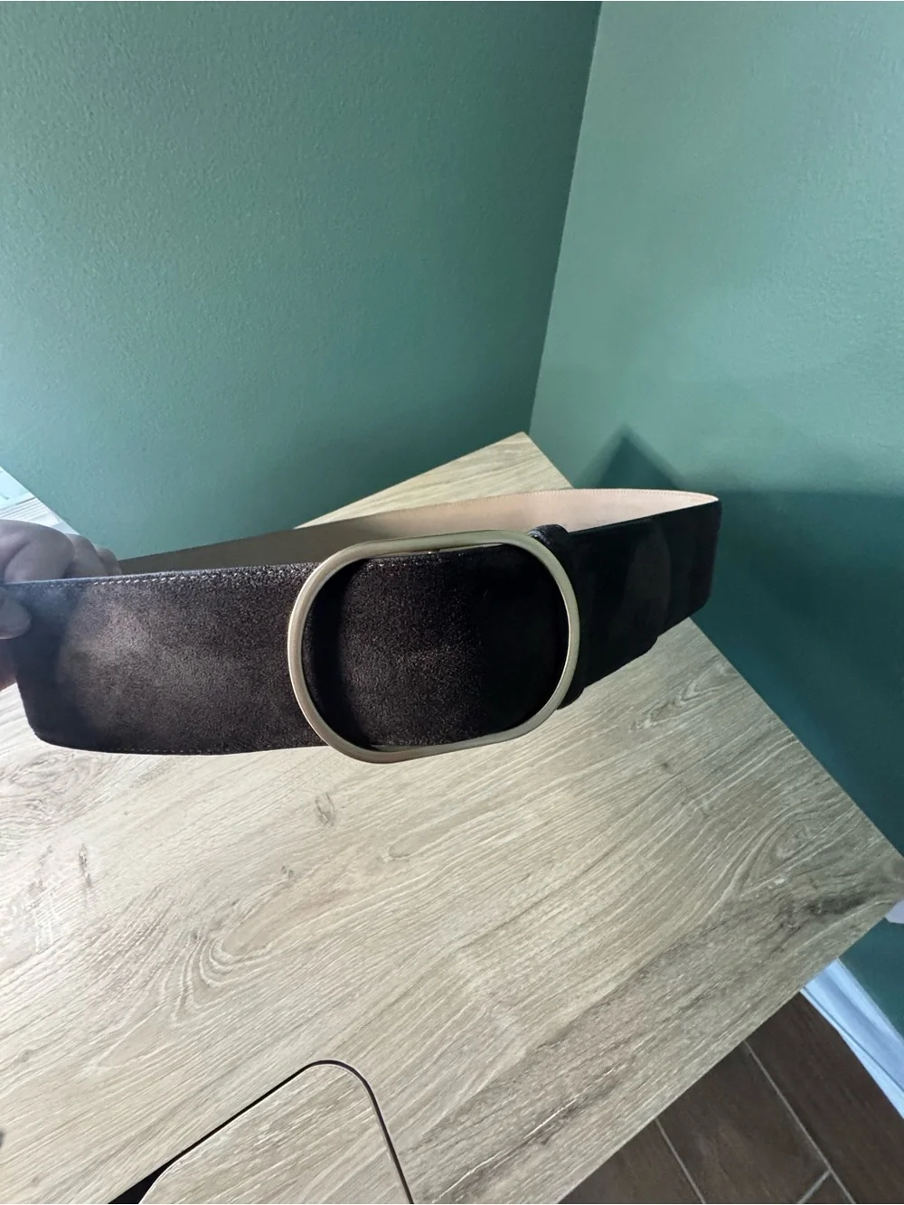 Banana Republic | Accessories | Brown Wide Waist Belt Gold Tone Buckle ...